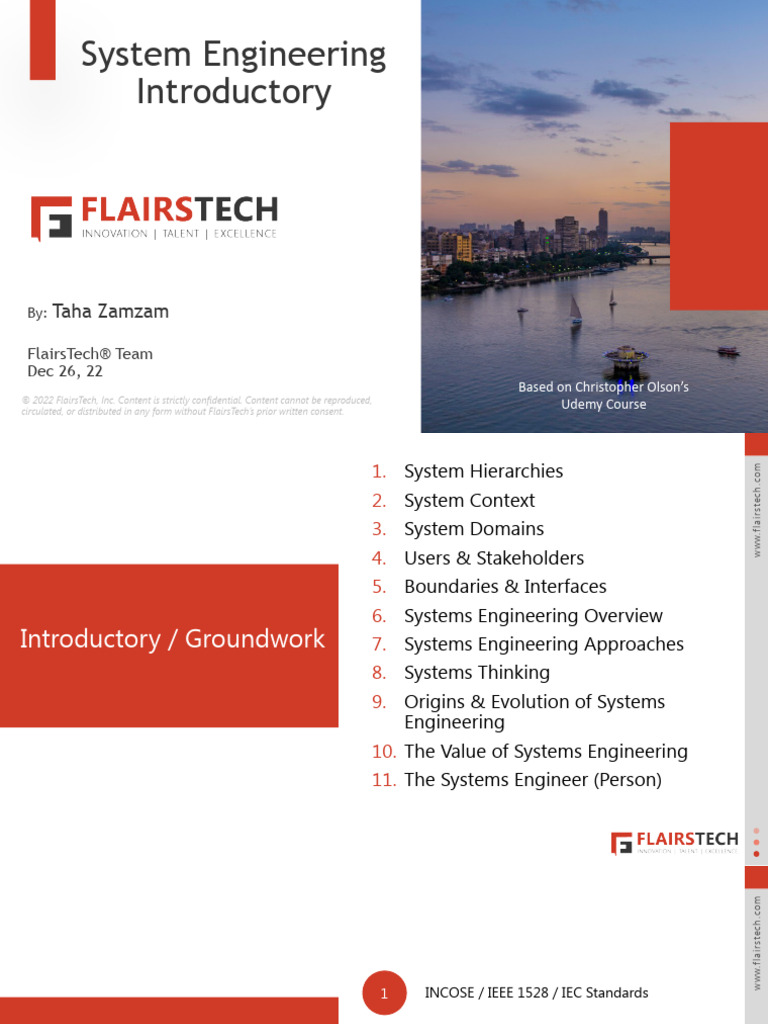 FlairsTech - SE Introduction 01 | PDF | System | Systems Engineering
