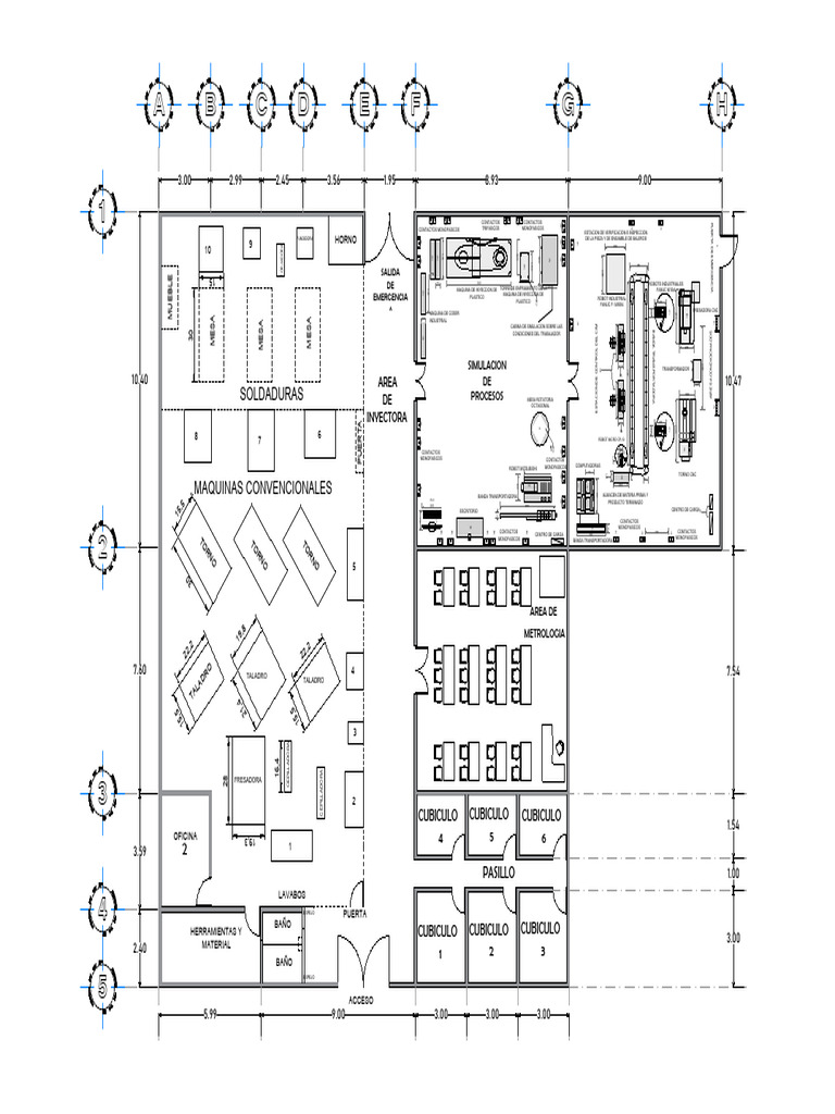 Plano de Laboratorio de Ingeniería Industrial | Descargar gratis PDF ...