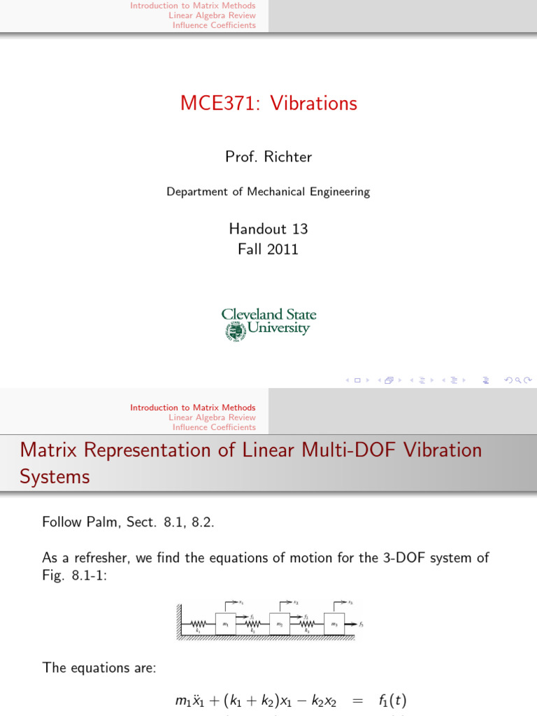 Mce371 13 | PDF | Matrix (Mathematics) | Determinant