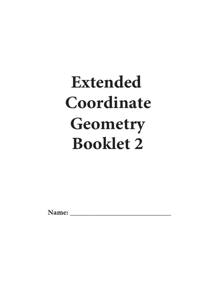 Extended_Coordinate_Geometry_Booklet_22 | PDF | Line (Geometry ...