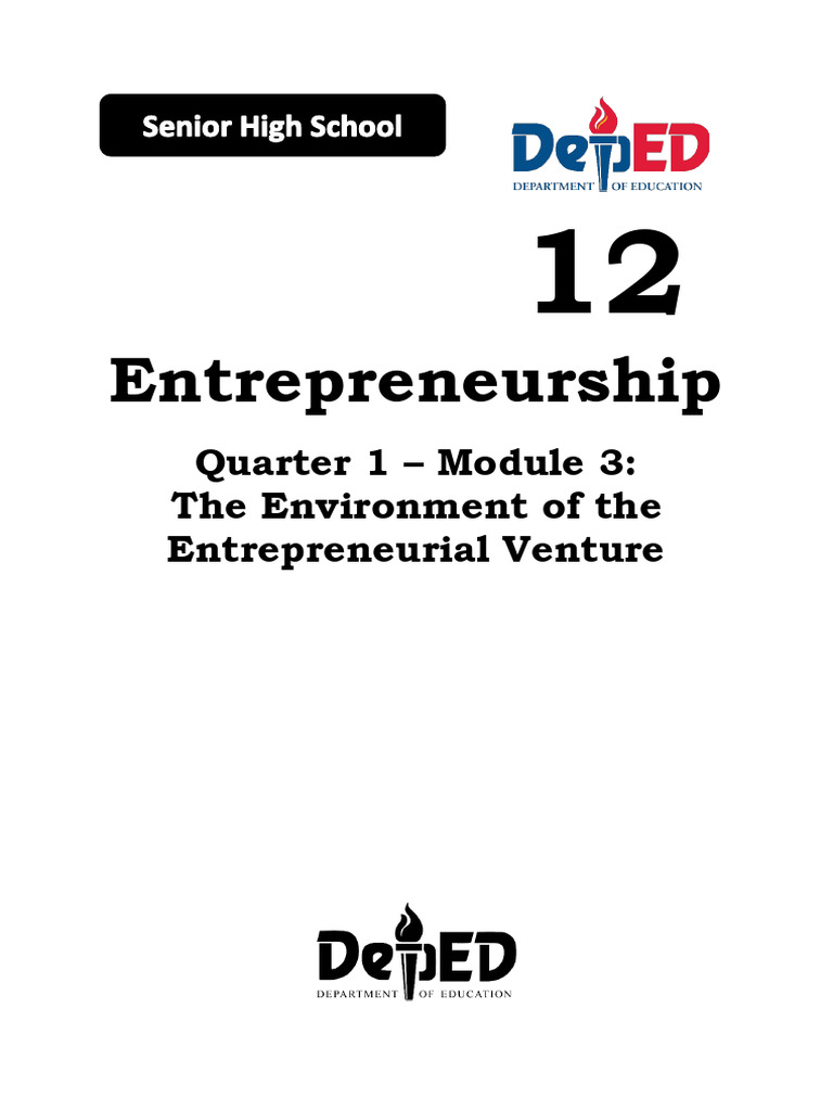 1Q ENTREP MODULE 3 For REFERENCE | PDF | Entrepreneurship | Interest