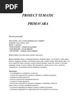 Proiect Tematic Primavara Anotimpul Armoniei | PDF