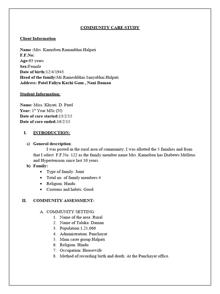 Family Case Study | PDF | Heart | Pulse