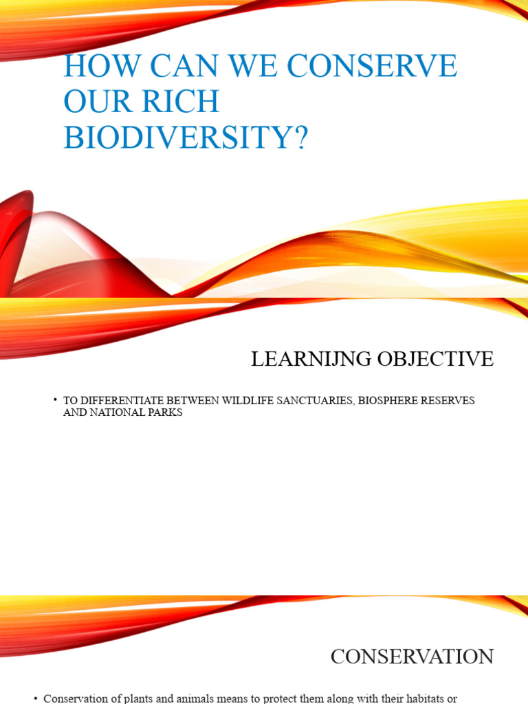 Day 3 Ppt- How Can We Conserve Our Rich Biodiversity | PDF