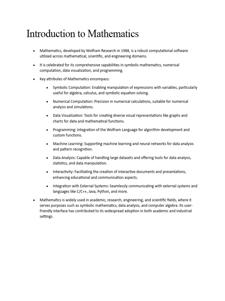 Mathematics Notes | PDF