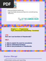 Activity Guide - Parameters and Return Make - Unit 7 Lesson 4 | PDF | Parameter (Computer ...