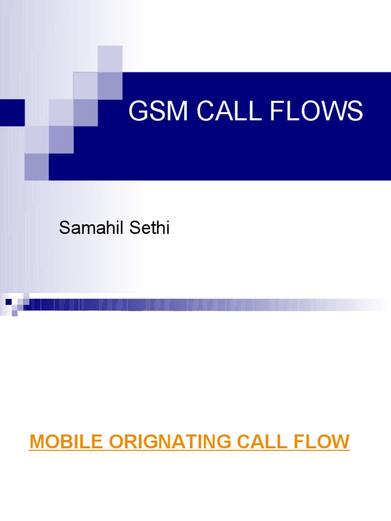 Gsm Call Flow | Computer Networking | Computing