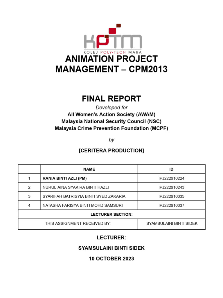 Final Report Apm Ceritera Production Dia0402 | PDF | Software Release ...