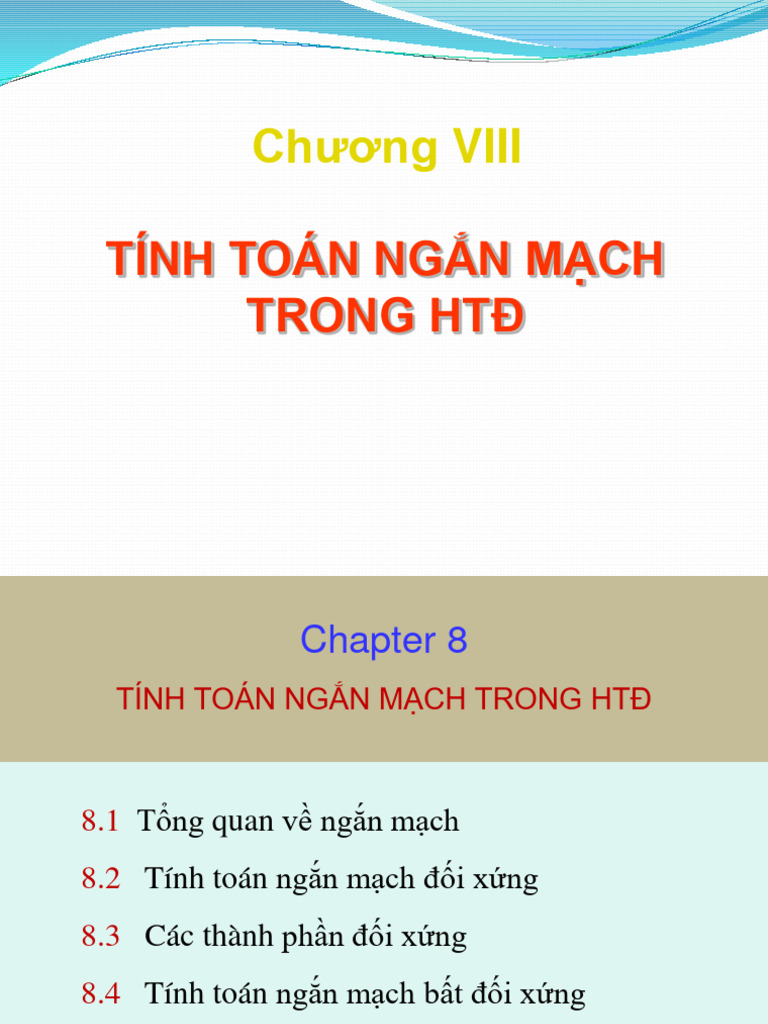 Chapter 8 - Tinh Toan Ngan Mach Trong HTD - SV | PDF