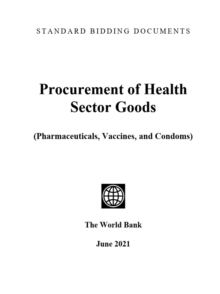 SBD Procurement of Health Sector Goods June 2021 | PDF | World Bank ...
