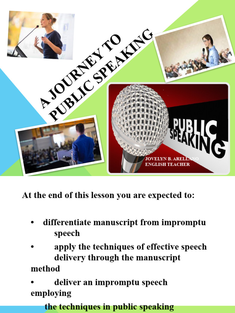 A Journey To Public Speaking | PDF