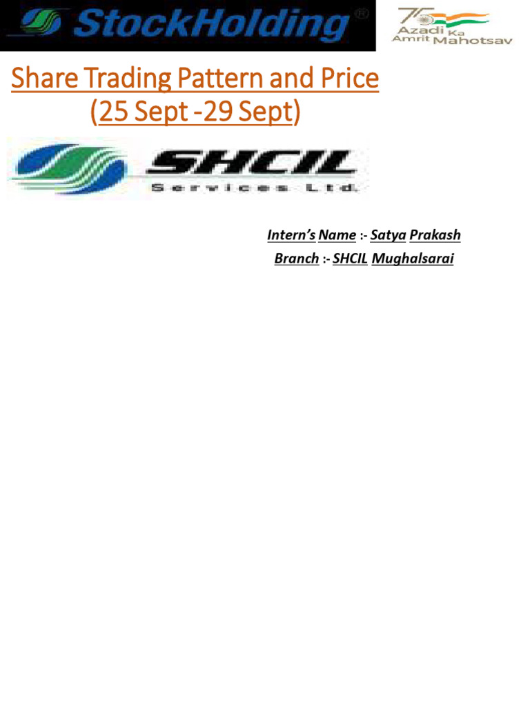 SHCIL PPT Final | PDF | Stocks | Private Sector