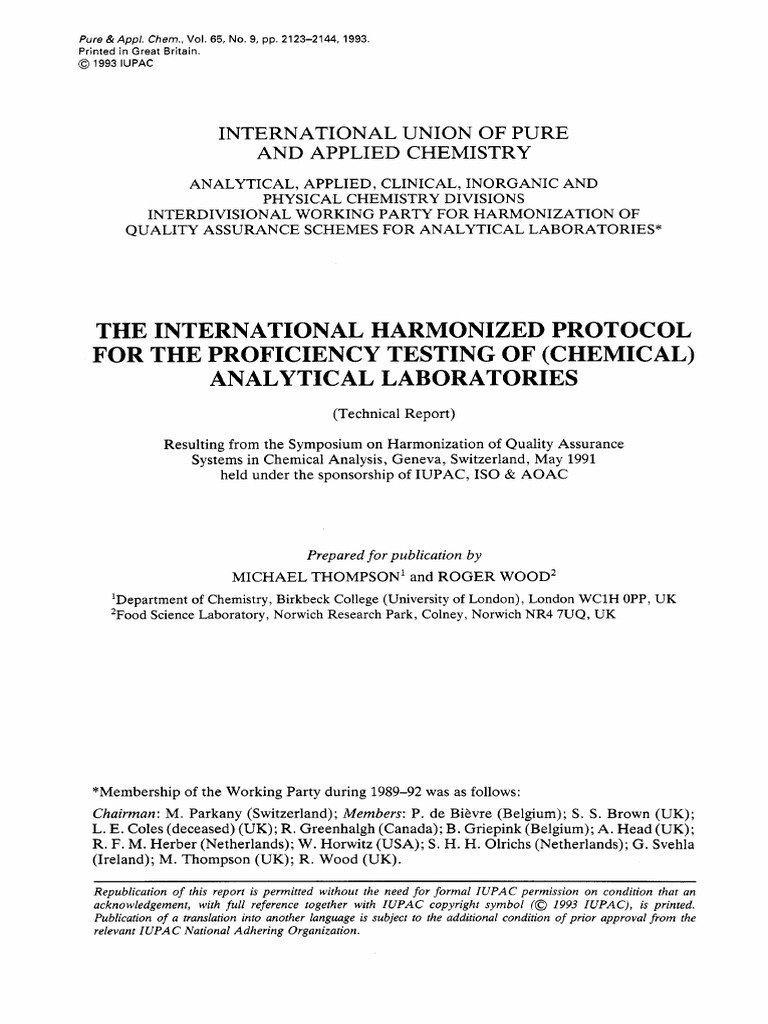 The International Harmonized Protocol For The | PDF | Accuracy And ... The International Harmonized Protocol For The | PDF | Accuracy And ...
