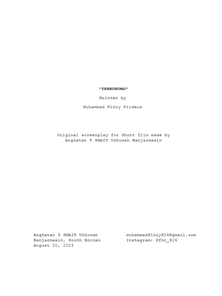 Short Film Script Word | PDF