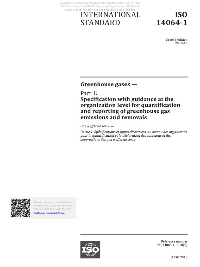 ISO 14064-1 2018 (En) | PDF | Greenhouse Gas | Greenhouse Effect