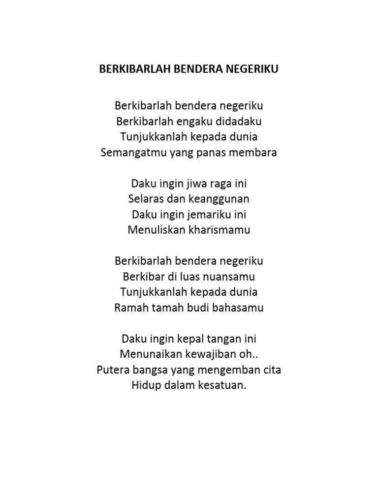 Berkibarlah Bendera Negeriku | PDF | Memasak, Makanan, & Anggur | Puisi