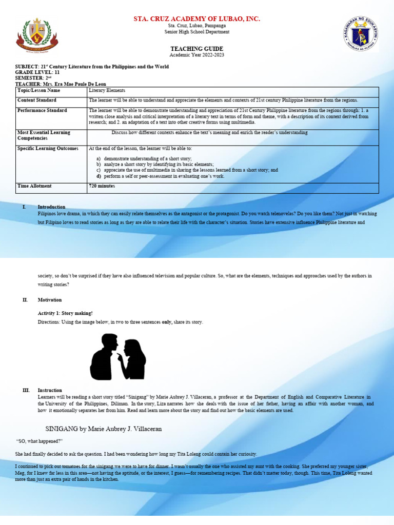 Teaching-Guide - 4 | PDF | Narration | Plot (Narrative)
