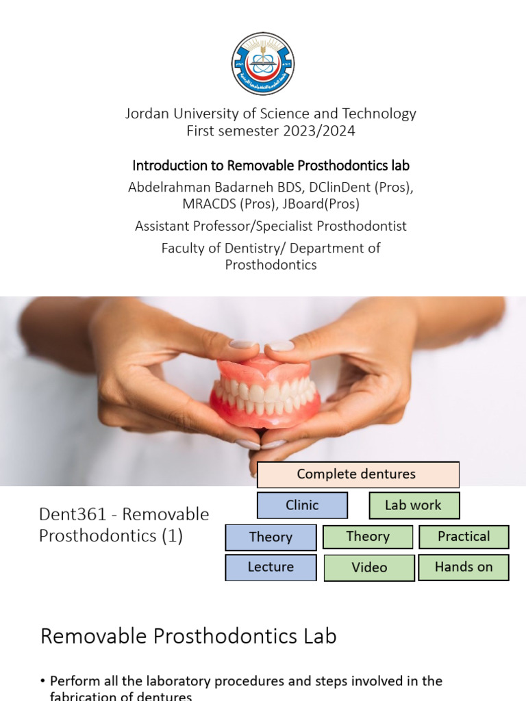 Leb 1. Introduction To Complete Dentures Lab | Download Free PDF | Dentures | Laboratories