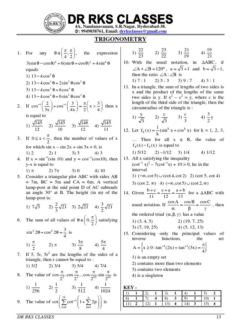 Trigonometry | PDF | Triangle | Mathematical Analysis