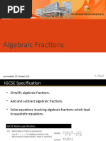 Algebraic Fractions Practice Questions - Corbettmaths | PDF