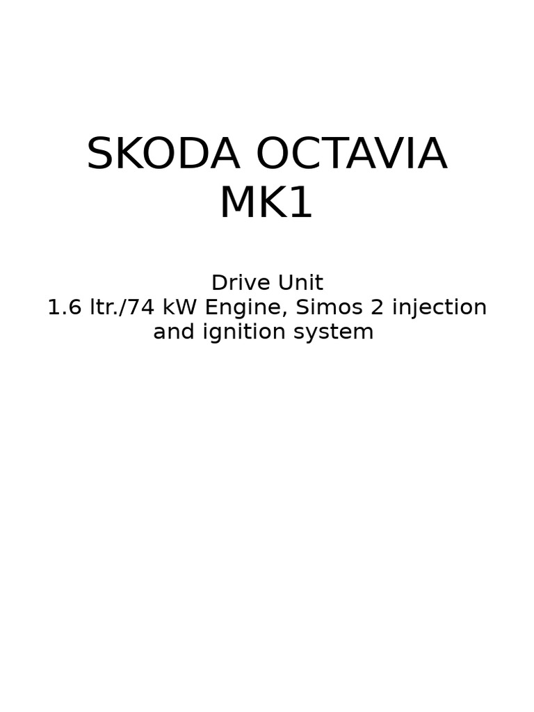 Octavia Mk1 | PDF | Belt (Mechanical) | Manual Transmission