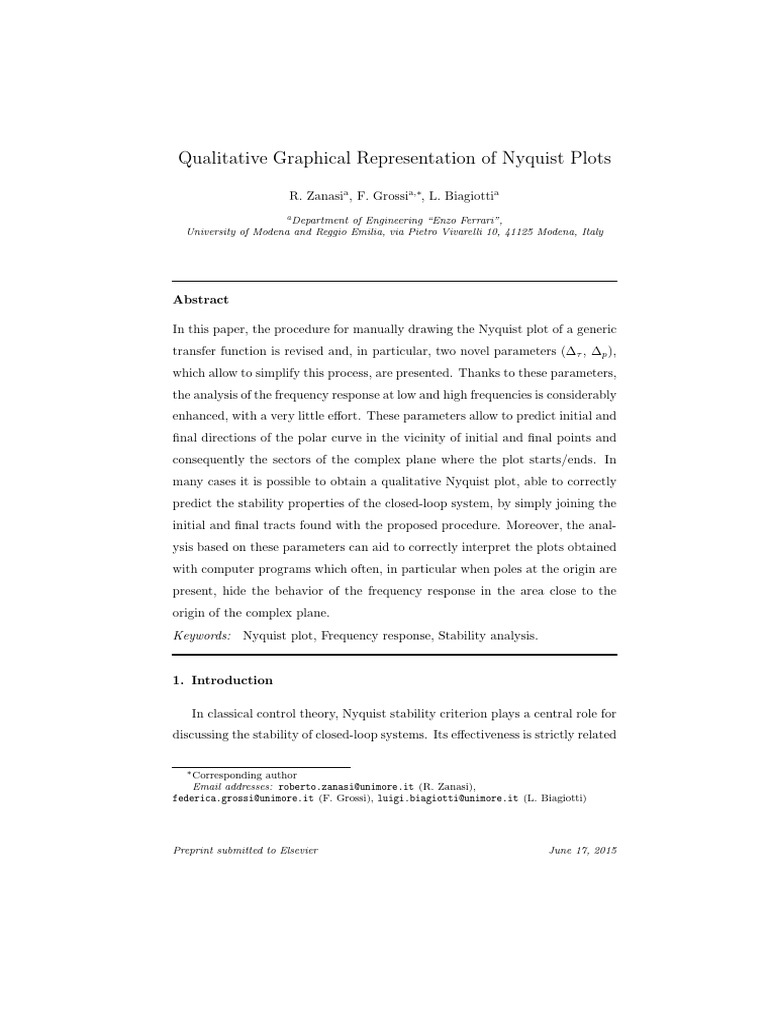 Qualitative Graphical Representation of Nyquist Plots | PDF ...