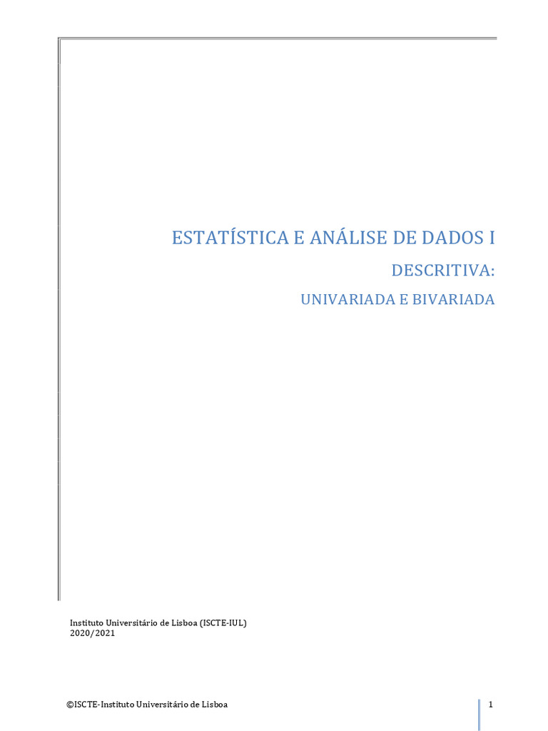 Estatistica Descritiva | PDF | Dados | Amostragem (Estatística)