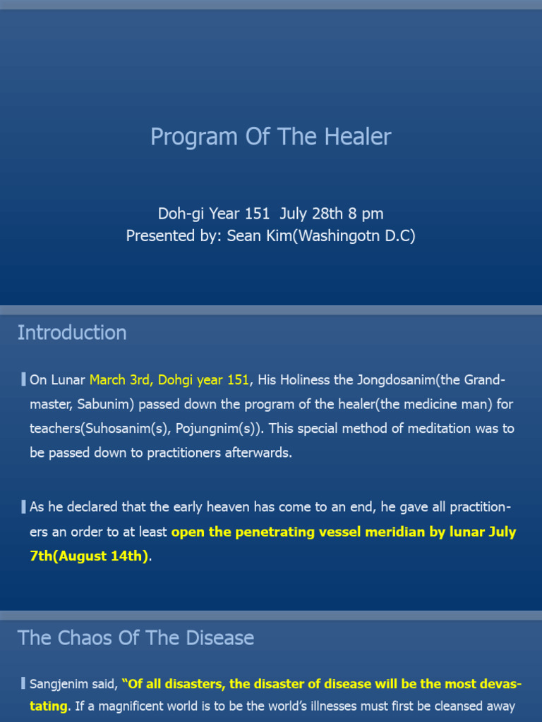 Program of The Healer | PDF | Mantra | Meditation