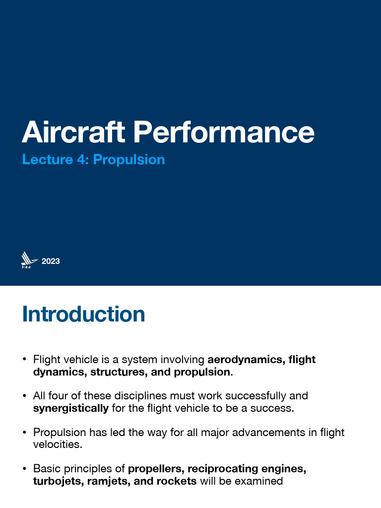 Aircraft Performance Lecture4 | PDF | Thrust | Propeller