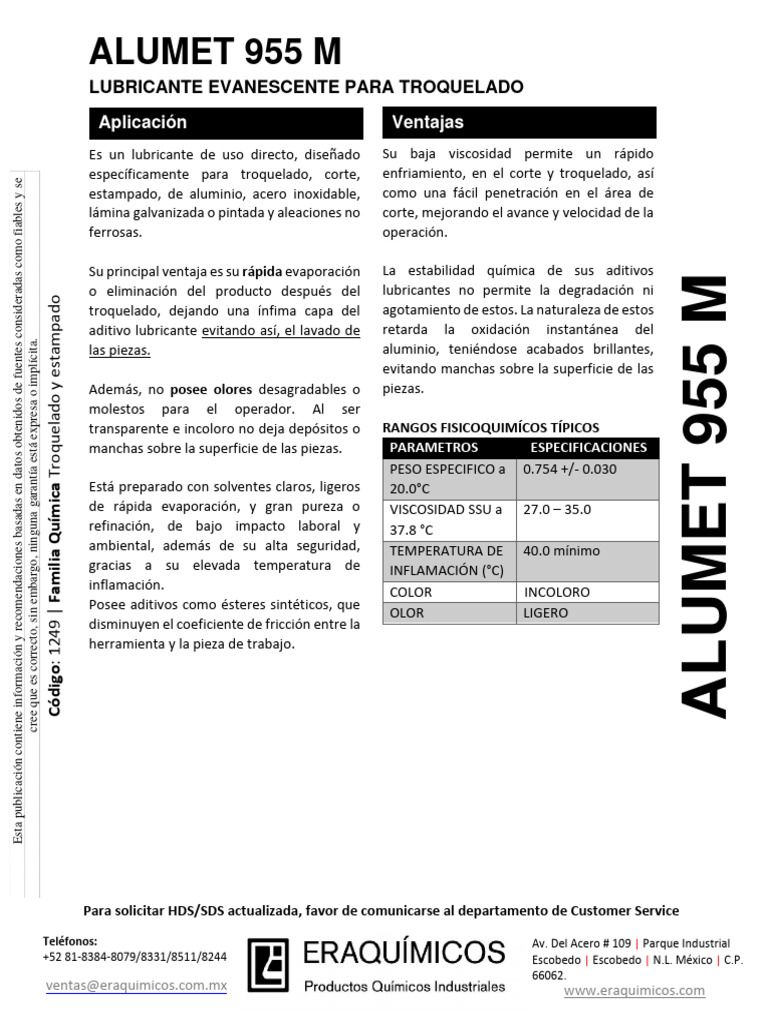 Alumet 955 M | PDF