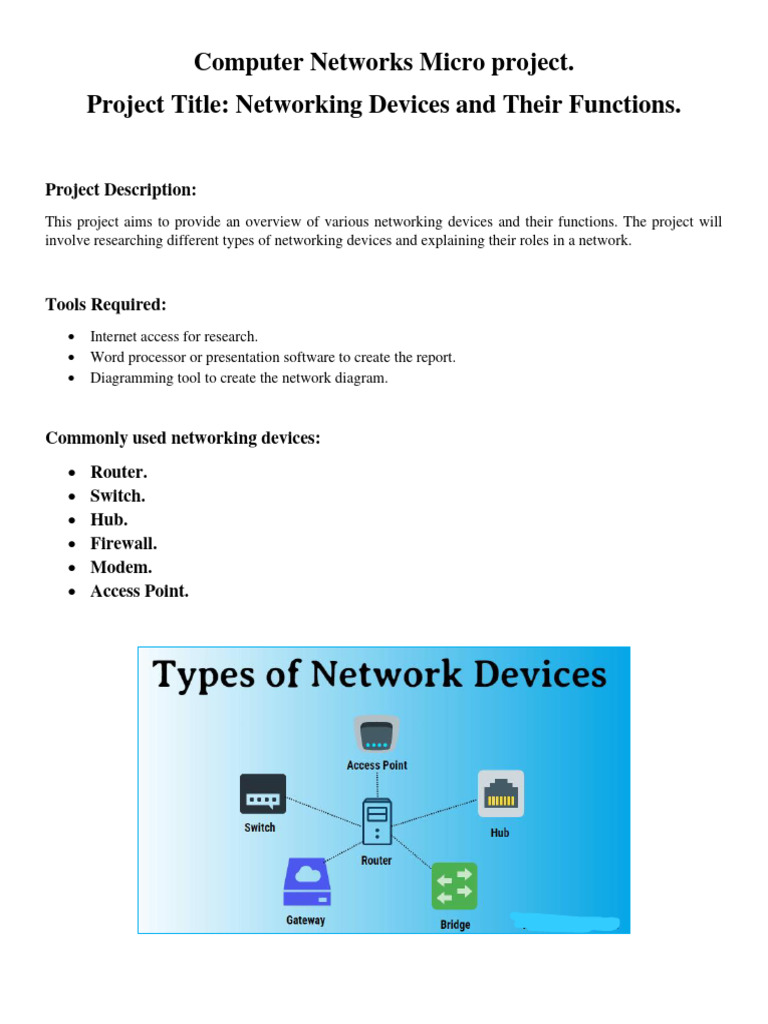 Computer Networks Micro Project. | PDF