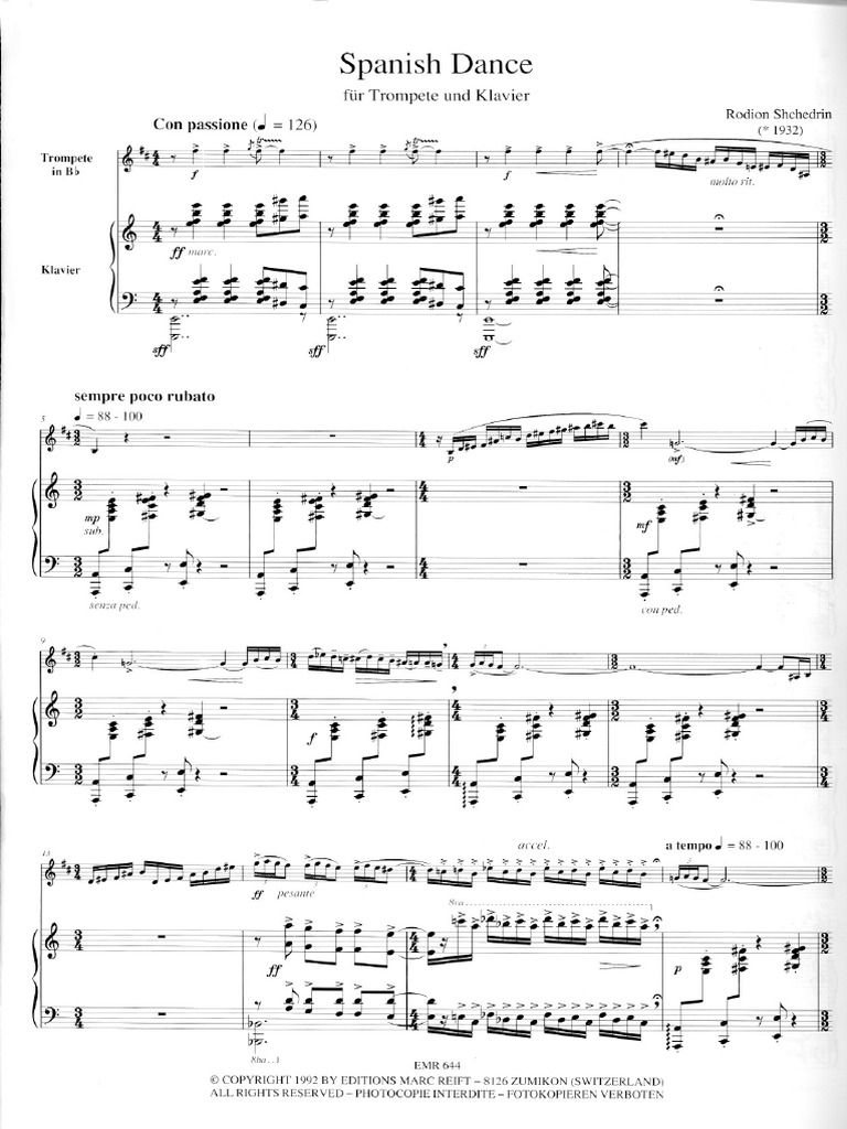 Spanish Dance (Trumpet & Piano) | PDF