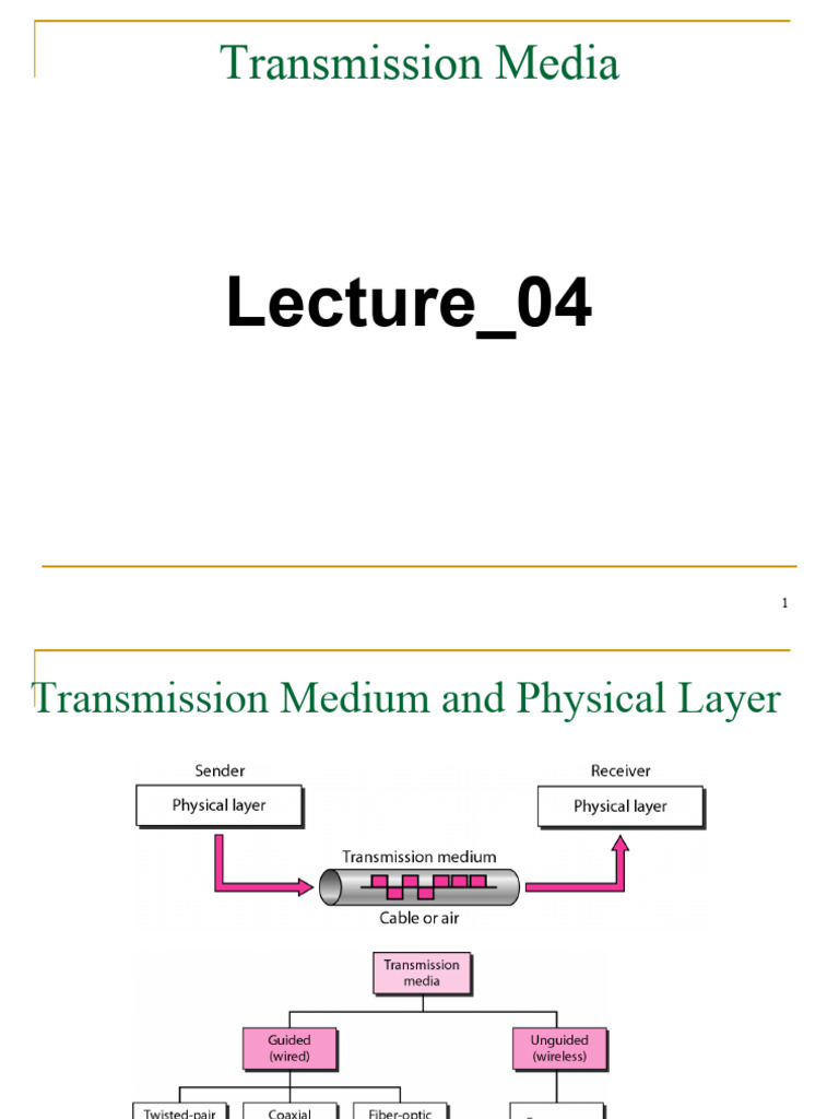 Lecture - 04 Physical Media | PDF | Technology & Engineering