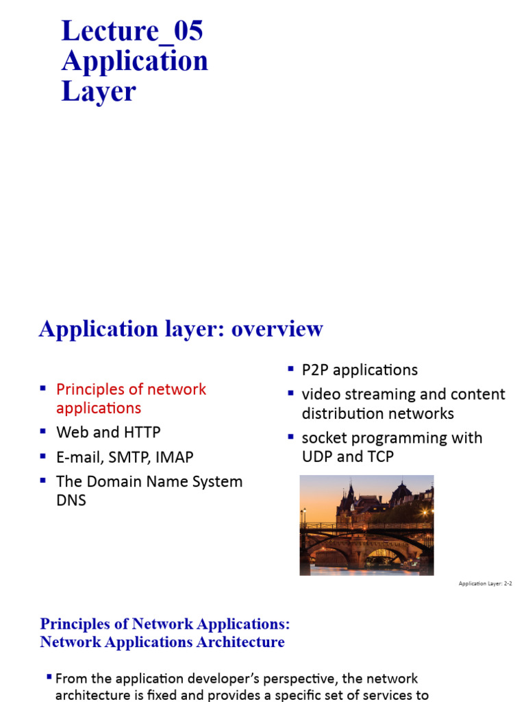 Lecture 05 Application Layer Part 01 | PDF