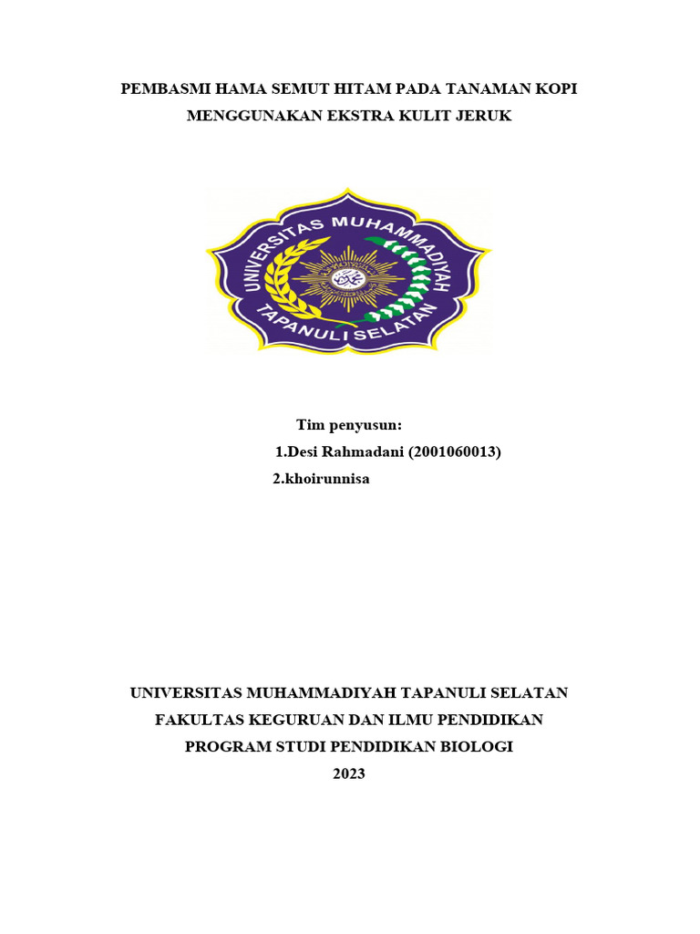Mini Riset Entomologi | PDF | Griya & Taman