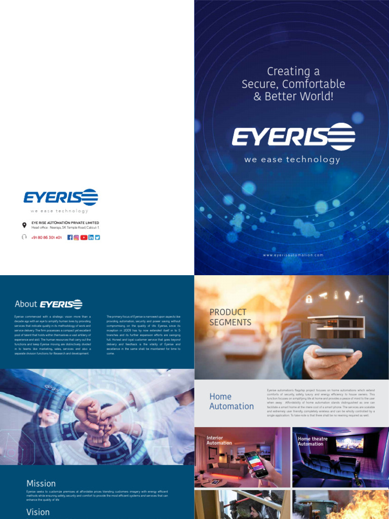 EYERIS 8 Page Brochure | PDF | Automation | Home Automation