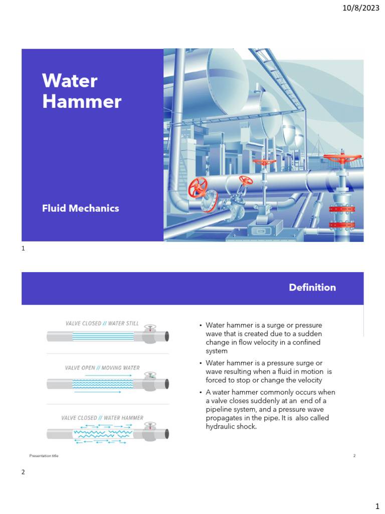 Water Hammer | PDF
