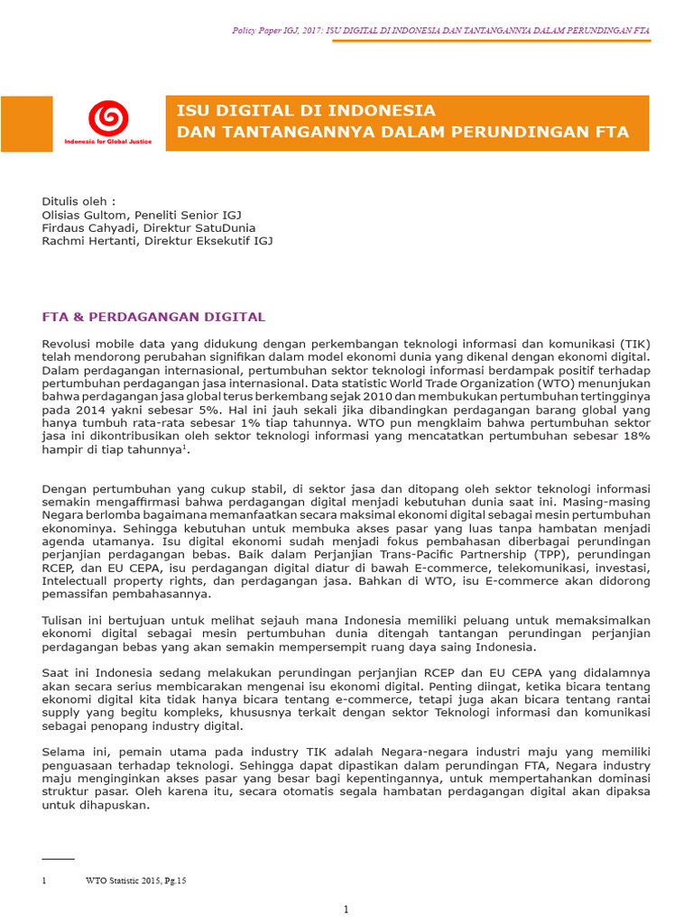 Briefing Paper FTA 2 | PDF