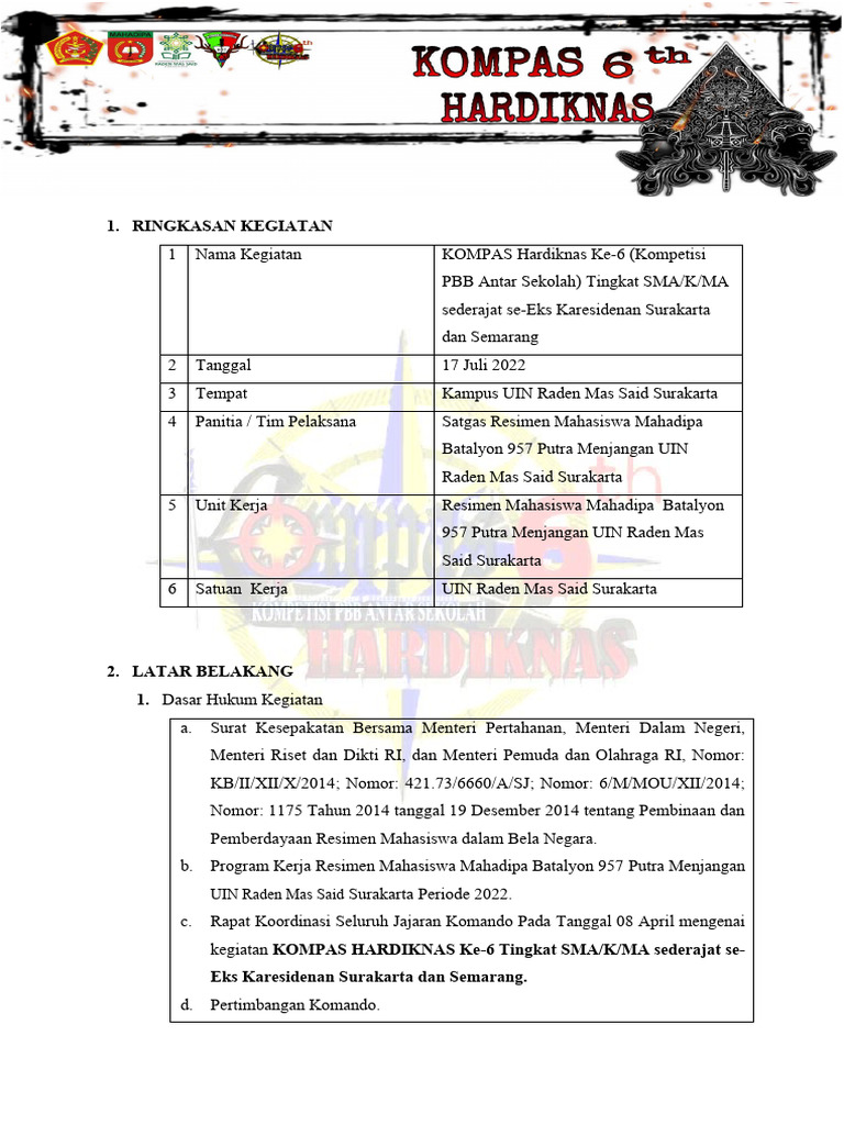 Proposal Sponsorhip Kompas 6 | PDF