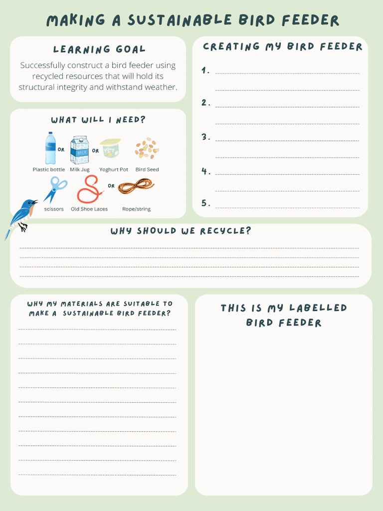 Bird Feeder Worksheet | PDF
