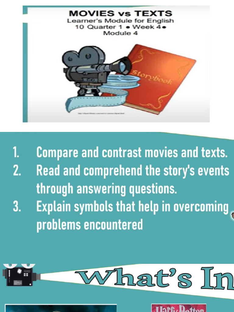 English 10-Q1-M4 - Movies vs. Text | PDF