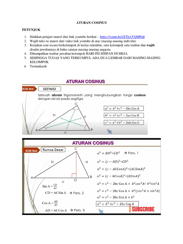 Aturan Tugas Cosinus dan Pengumpulan | PDF | Game & Aktivitas