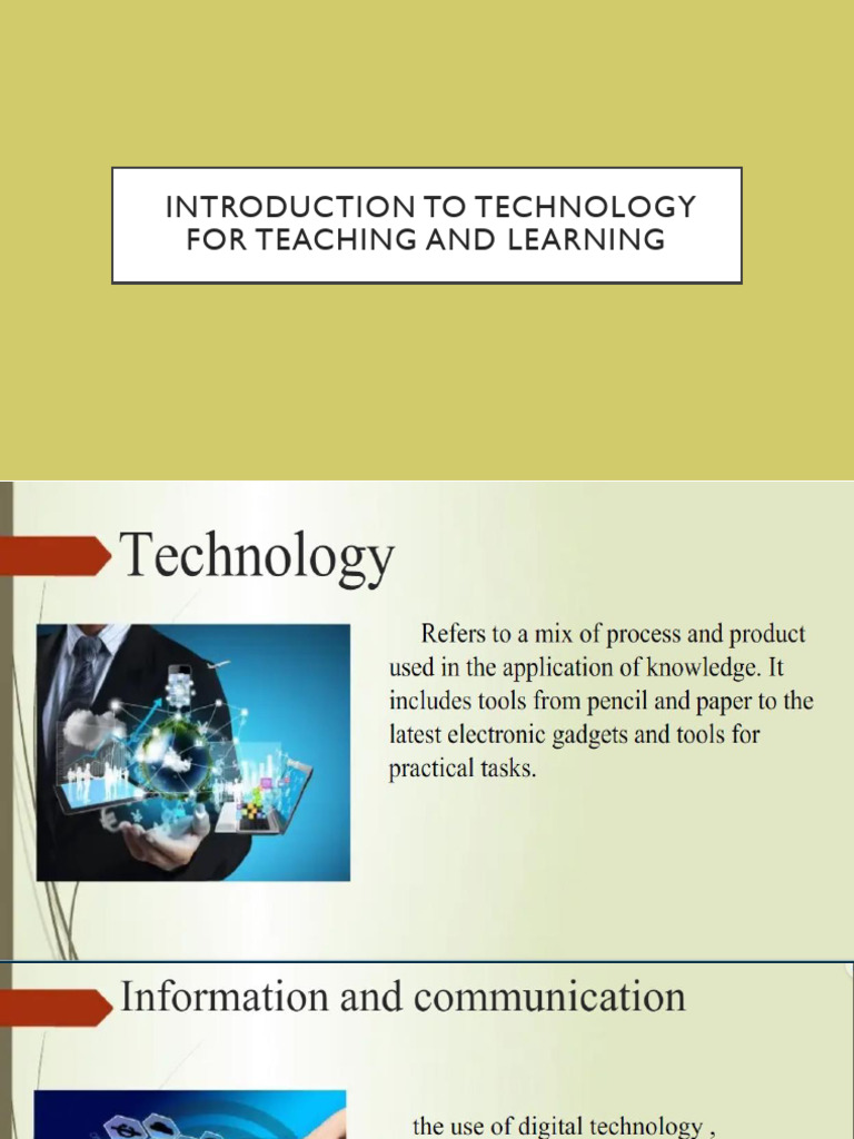 Introduction To Technology For Teaching and Learning | PDF ...