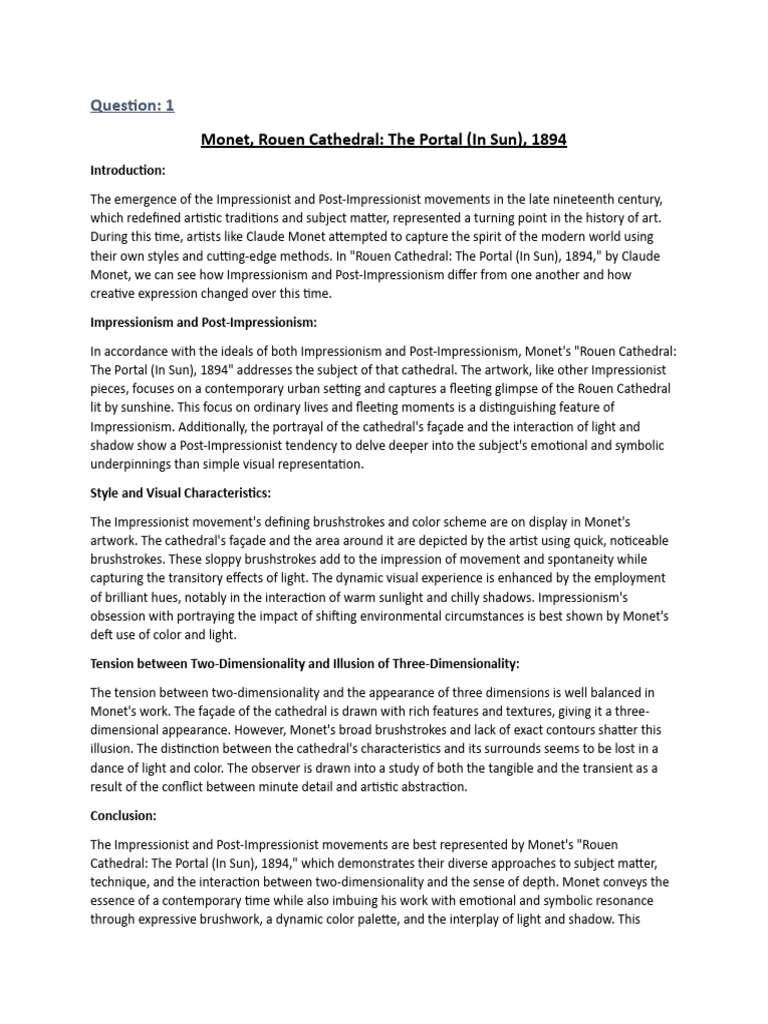 Monet | PDF | Impressionism | Paintings