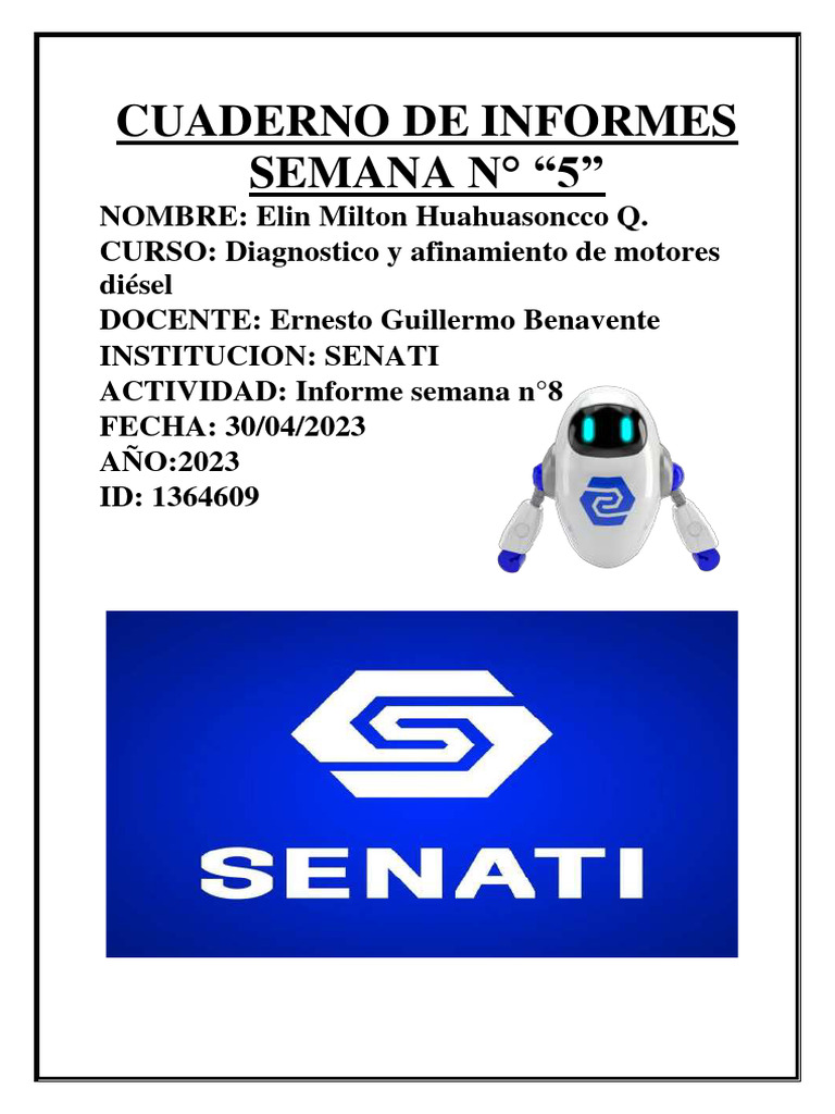 Cuaderno de Informes Senati Última Semana | PDF