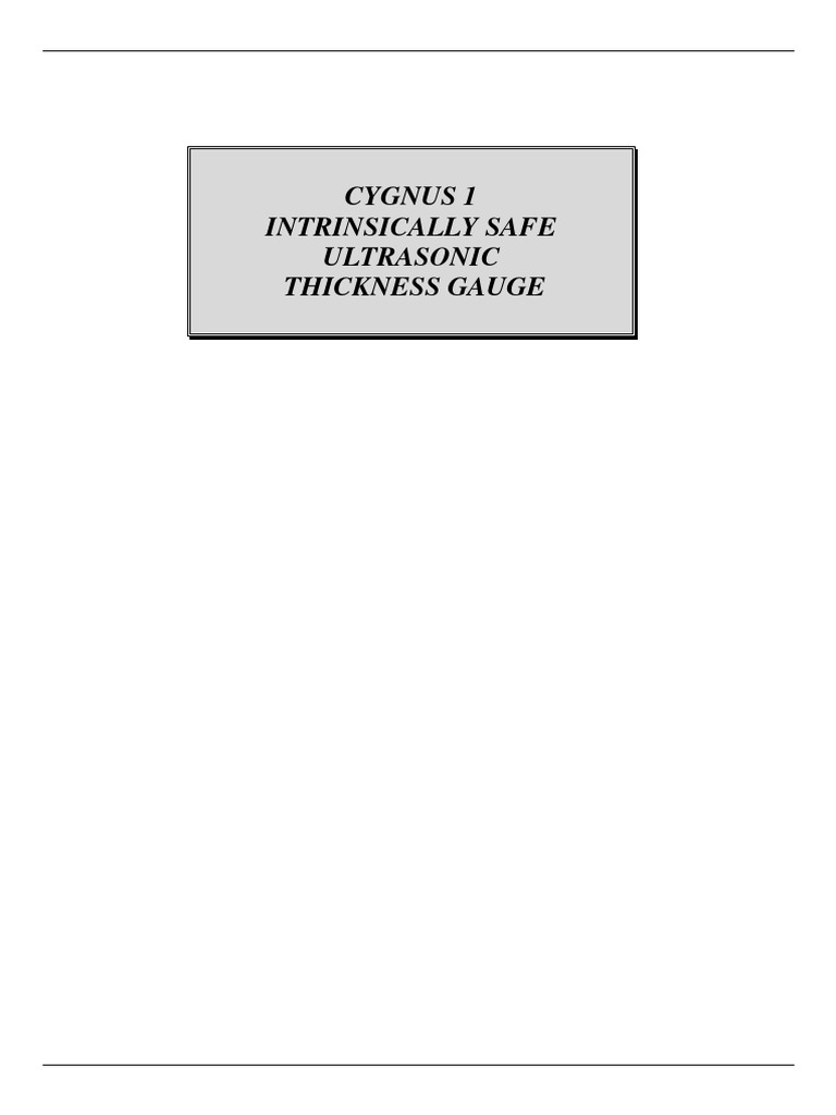 Mk3 Cygnus 1 Instrinsically Safe Operating Manual Issue 16 | PDF | Calibration | Battery Charger