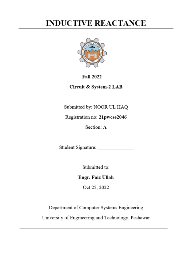 Inductive Reactance Cs Lab Download Free Pdf Inductance Inductor