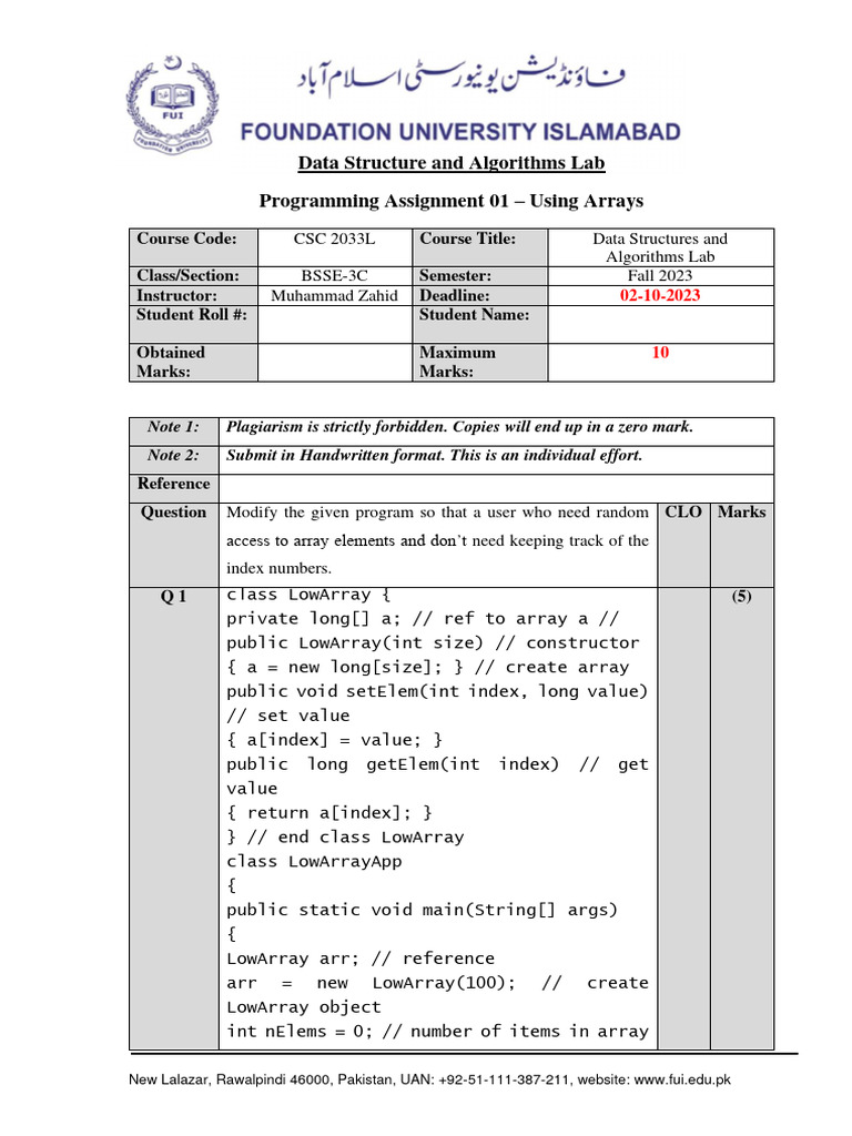 DSA Lab Assignment No.2 | PDF | Computers