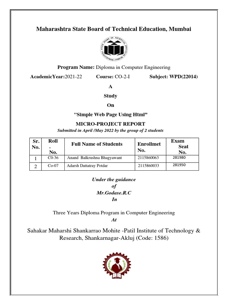 WPD Part A - Final | PDF | Html | World Wide Web
