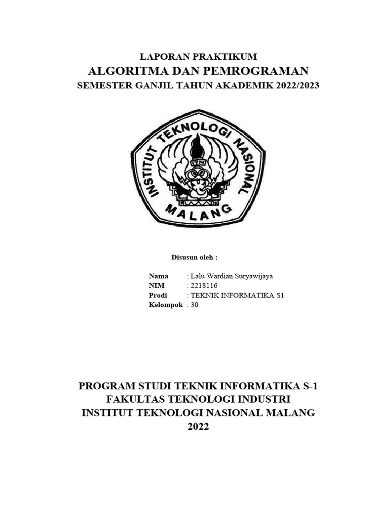 Laporan Praktikum Algoritma | PDF | Komputer